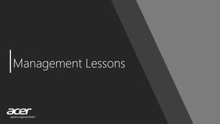 Acer in 2001: The Reorganization | PPT