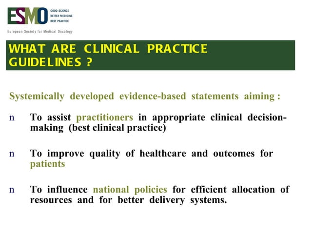 ABC1 - A. Cervantes - An introduction to ESMO guidelines | PPT