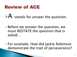 ACE Short Answer Strategy | PPTX