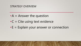 ACE Short Answer Strategy | PPTX | Strategy Video Games | Video Game Genres