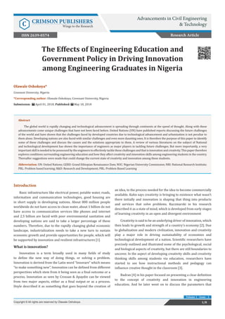 The Effects of Engineering Education and Government Policy in Driving ...