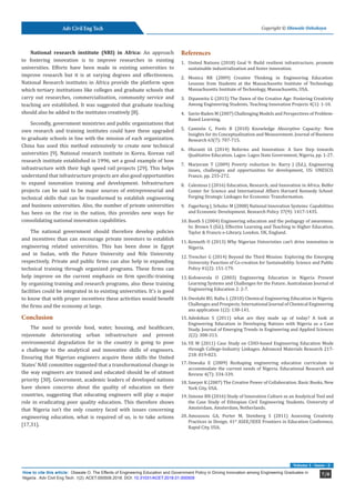 The Effects of Engineering Education and Government Policy in Driving ...