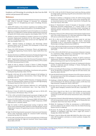 Experimental Calculation of the Damping Ratio In Buildings Hosting Permanent GPS Stations During ...
