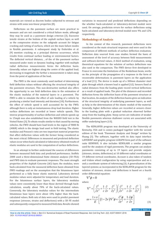 Numerical Analysis of Road Pavement Response_Crimson Publishers | PDF