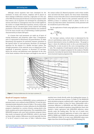 Numerical Analysis of Road Pavement Response_Crimson Publishers | PDF