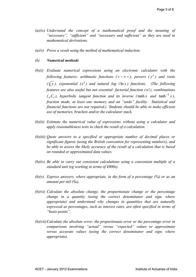 Acet syllabus 1 fac | PDF