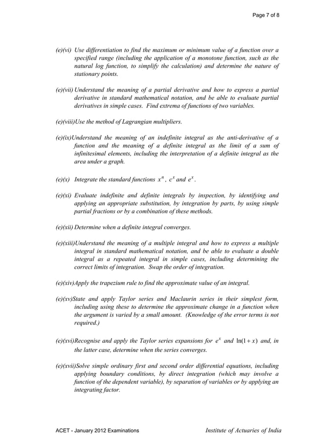 Acet syllabus 1 fac | PDF