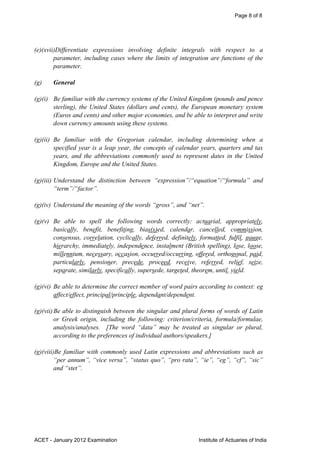 Acet syllabus 1 fac | PDF