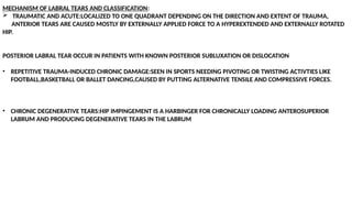 Acetabular Labral Tears: Anatomy, Diagnosis, and Management | PPTX