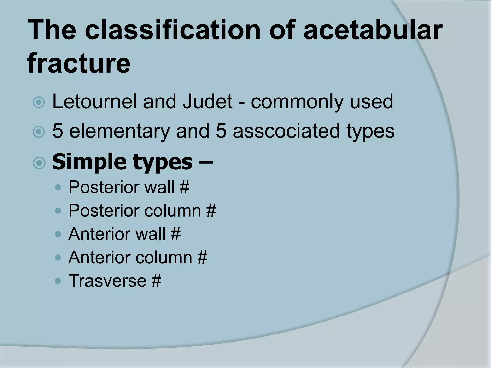 Acetabulum fractures | PPTX