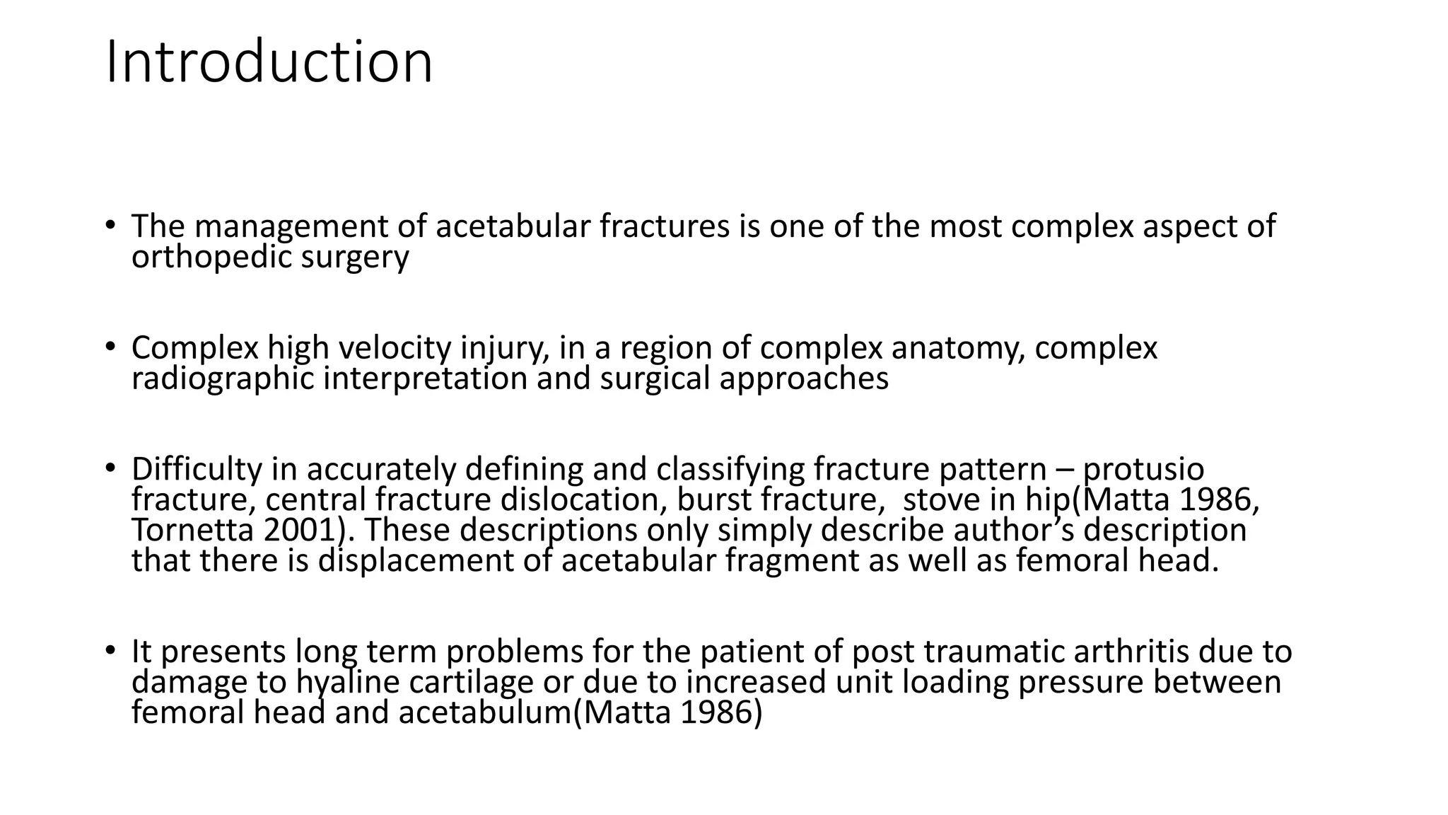 Acetabulum Fractures - Anatomy, Radiological Evaluation, Classification ...