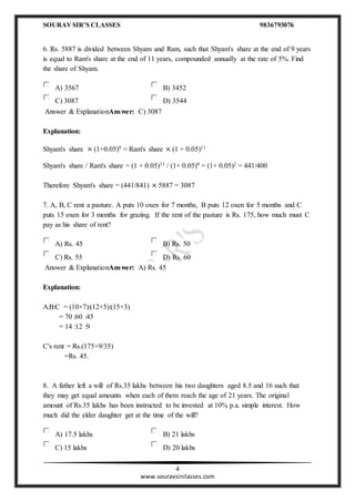 ACTUARIAL SCIENCE | MODEL TEST EXAM | NOTES SOLUTIONS STUDY MATERIAL BY ...