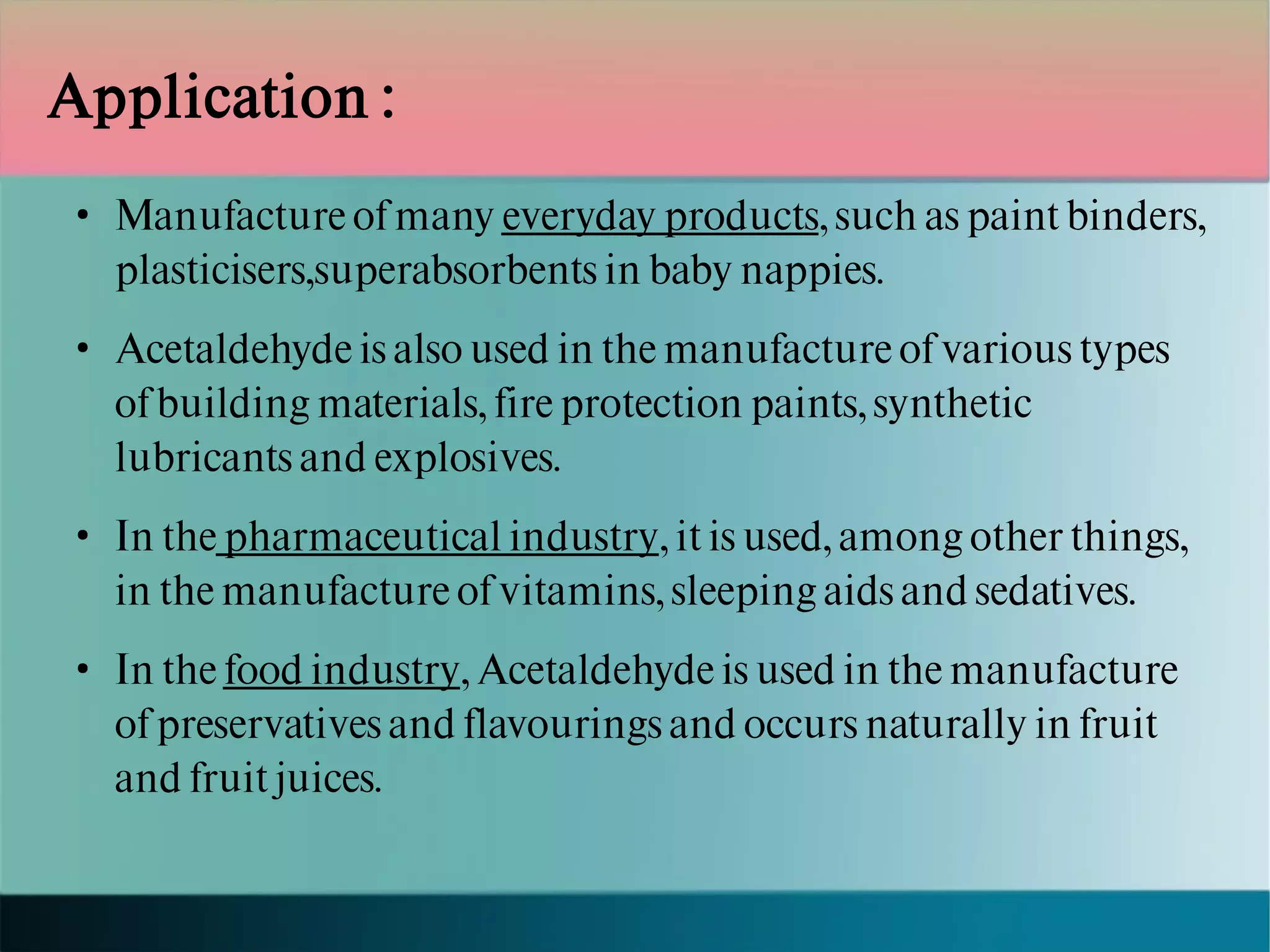 Acetaldehyde preparation method | PDF