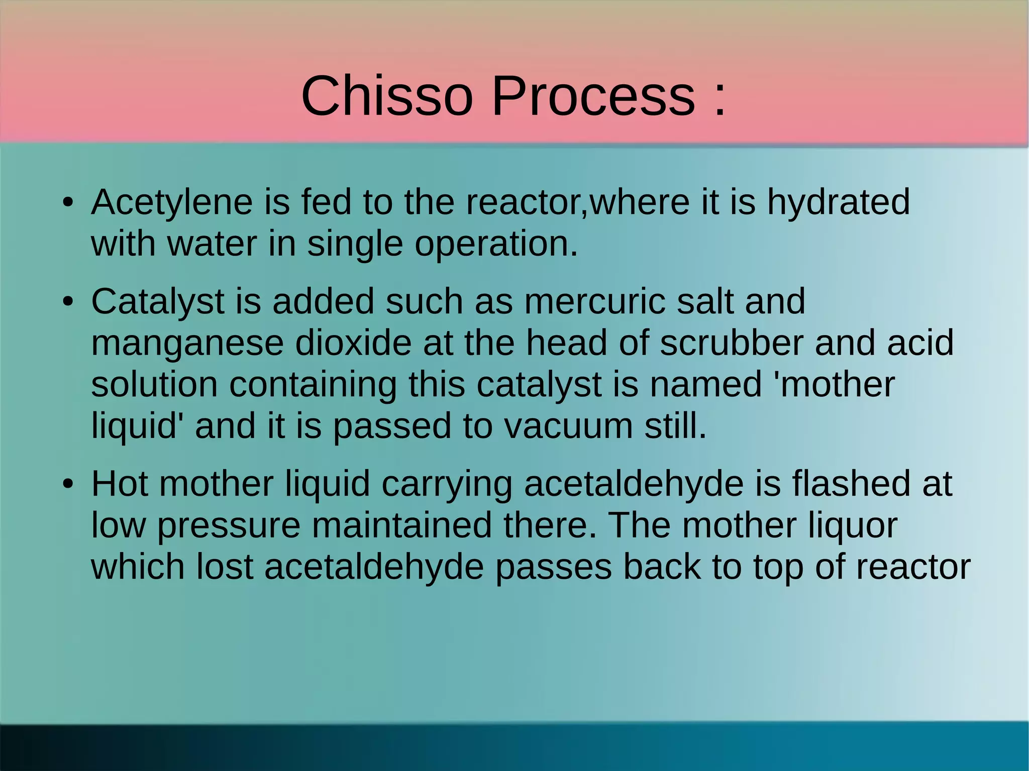 Acetaldehyde preparation method | PDF