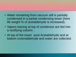 Acetaldehyde preparation method | PDF