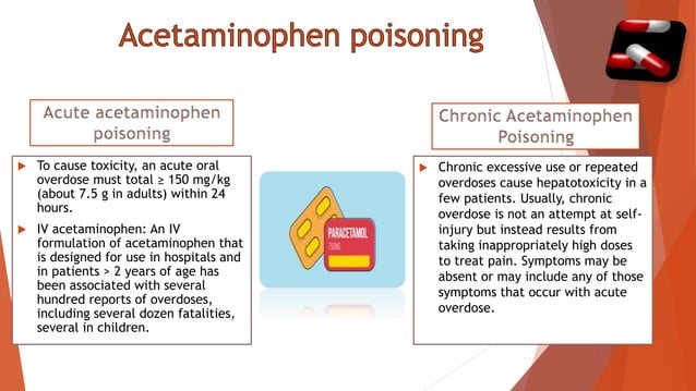 Acetaminophen overdose | PPTX | Pharmaceutical Drugs | Medical Health