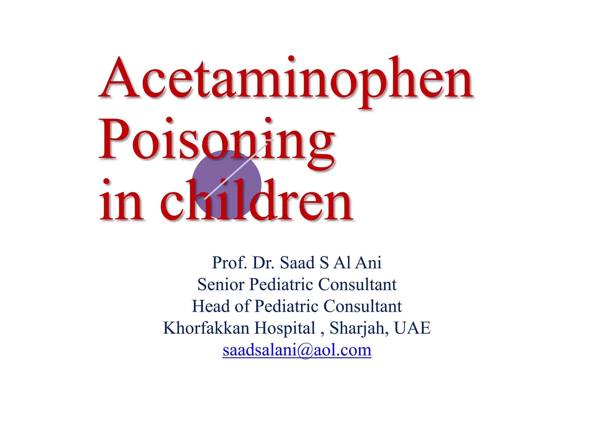 Acetaminophen poisoning | PPTX