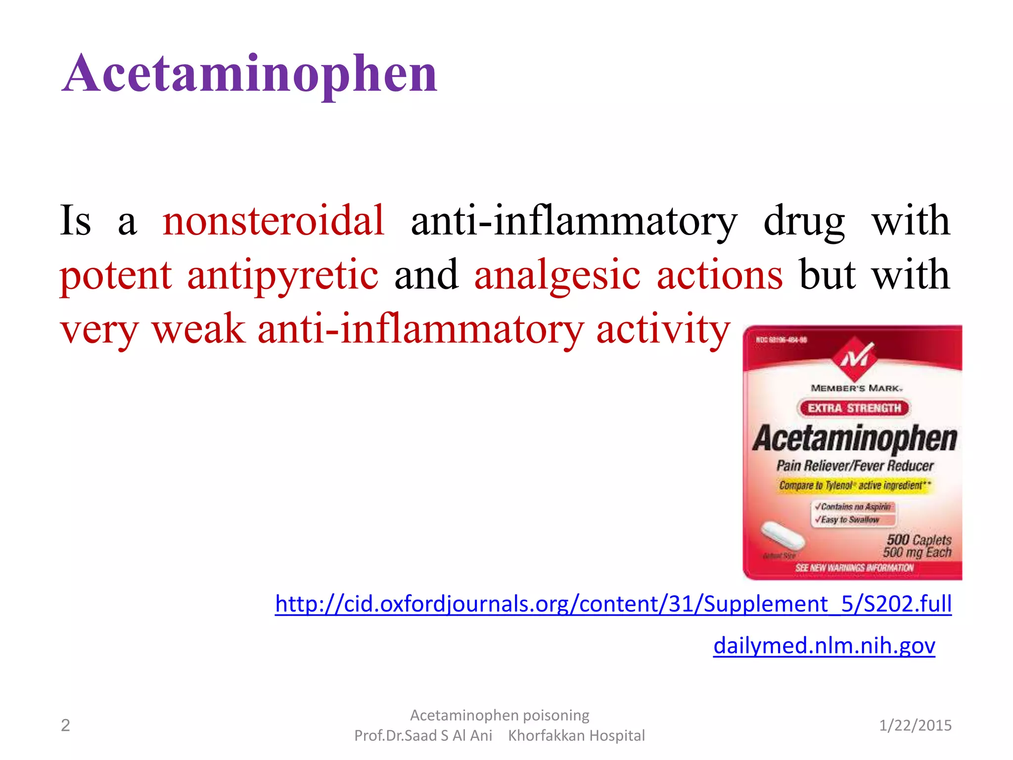Acetaminophen poisoning | PPTX