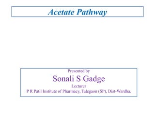 Acetate acid pathway | PPTX