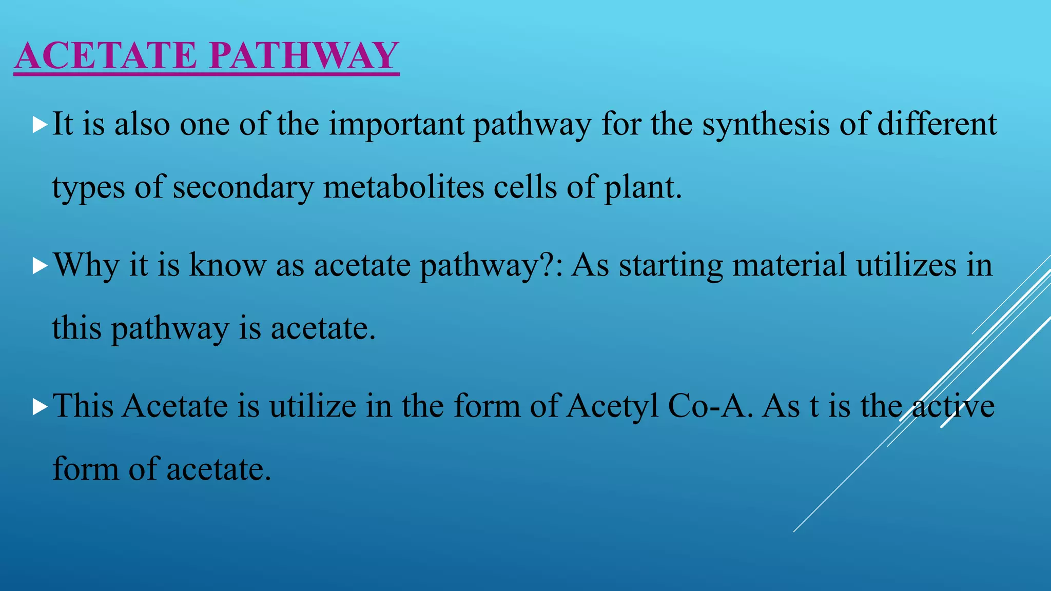 Acetate pathway, acetate Mevalonate pathway/ Isoprenoid pathway ...