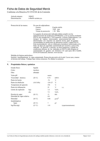 Acetato de butilo | PDF