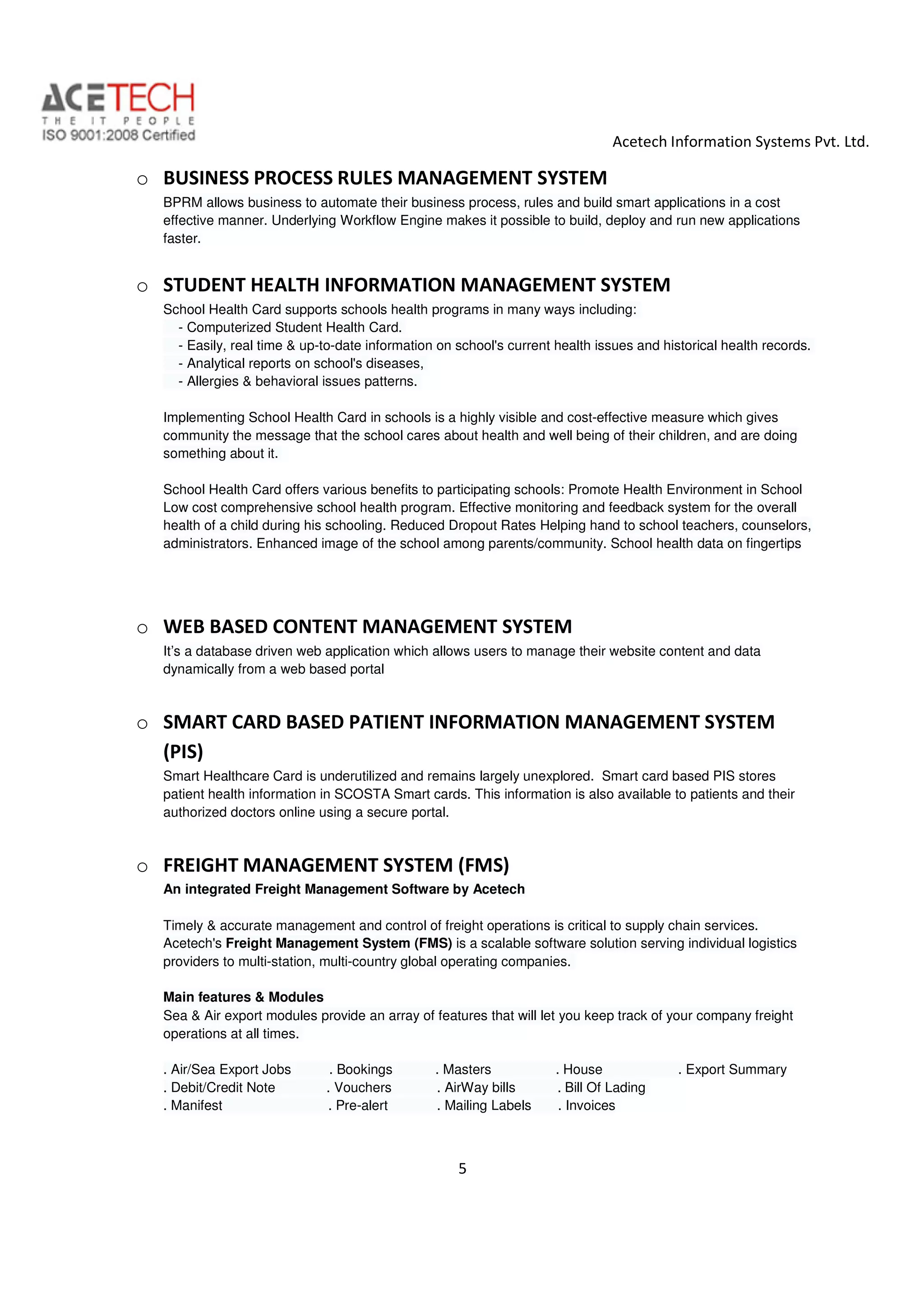 Acetech company profile | PDF