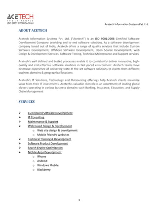 Acetech company profile | PDF