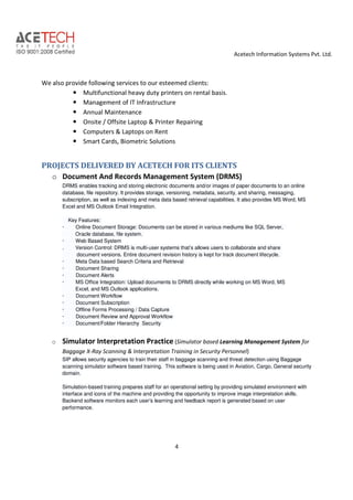 Acetech company profile | PDF