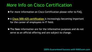 Ace the Cisco 500-425 Exam | Best Practices & Study Plan | PDF
