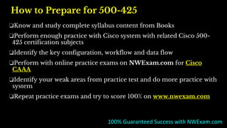 Ace the Cisco 500-425 Exam | Best Practices & Study Plan | PDF