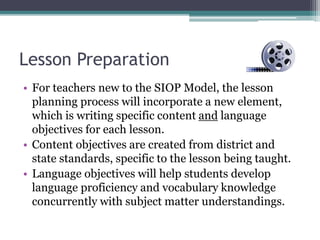 The SIOP model...an Overview | PPTX