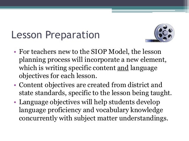 The SIOP model...an Overview