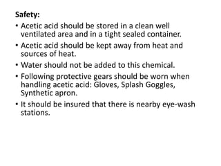 Few things about Acetic acid you must know | PPTX