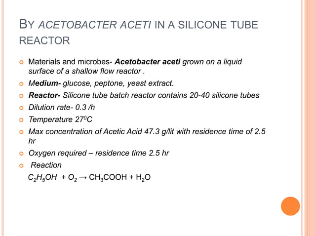Acetic acid production | PPTX