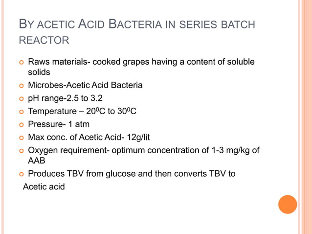 Acetic acid production | PPTX