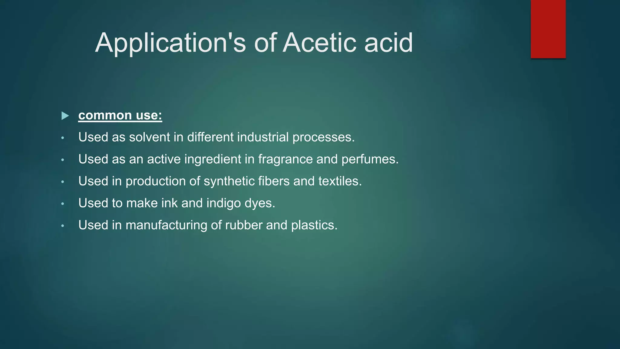 Acetic acid production | PPTX