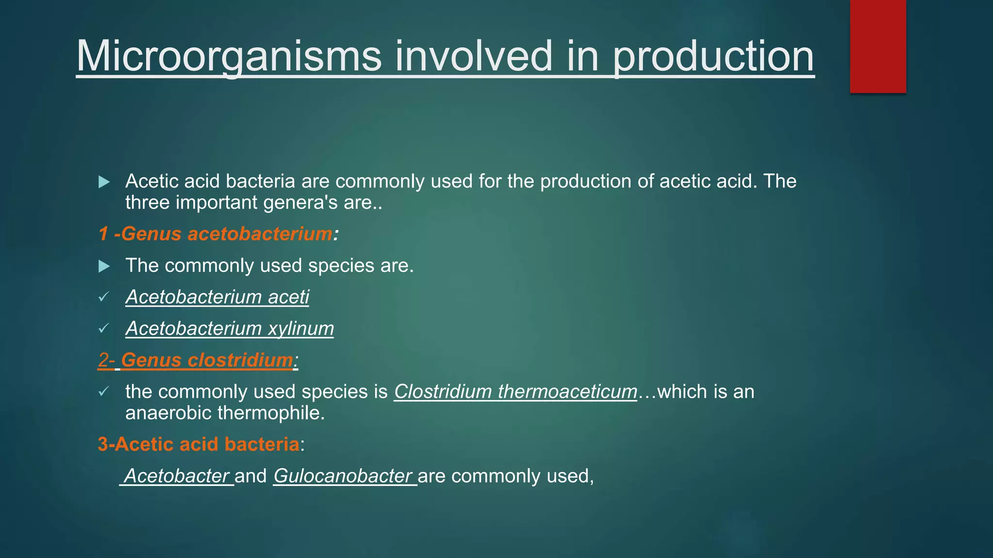 Acetic acid production | PPTX