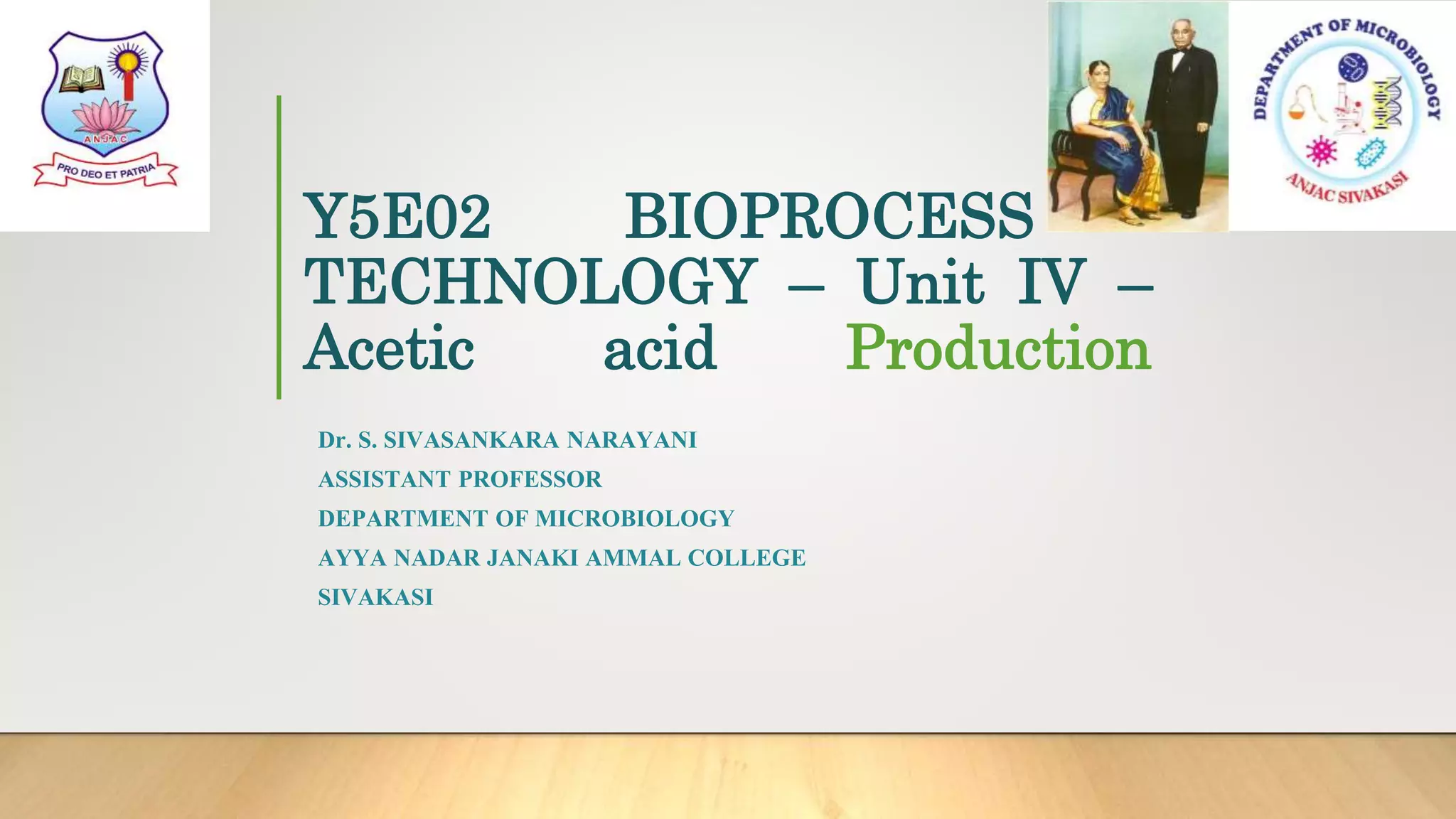 Acetic acid production | PPTX