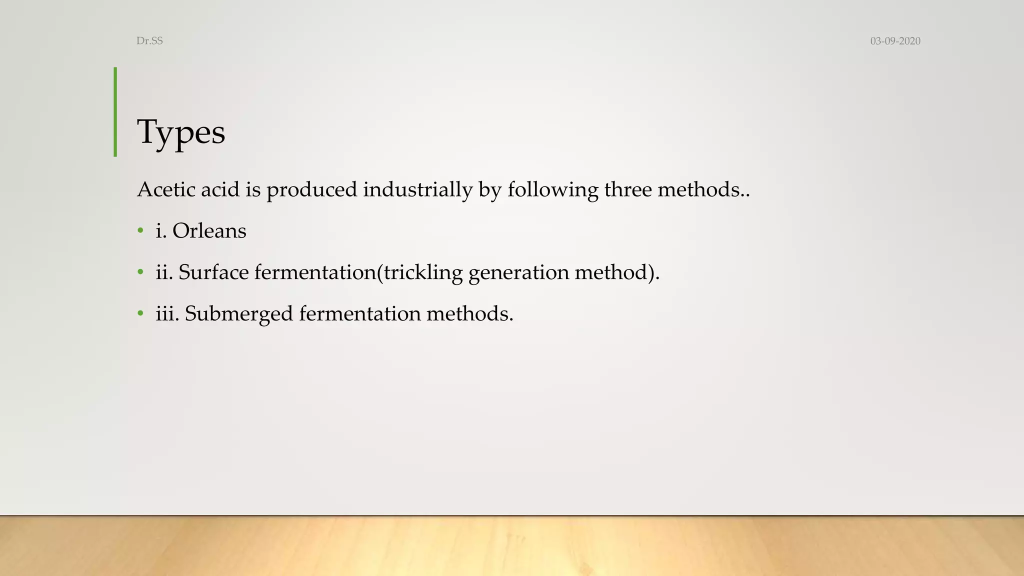 Acetic acid production | PPTX