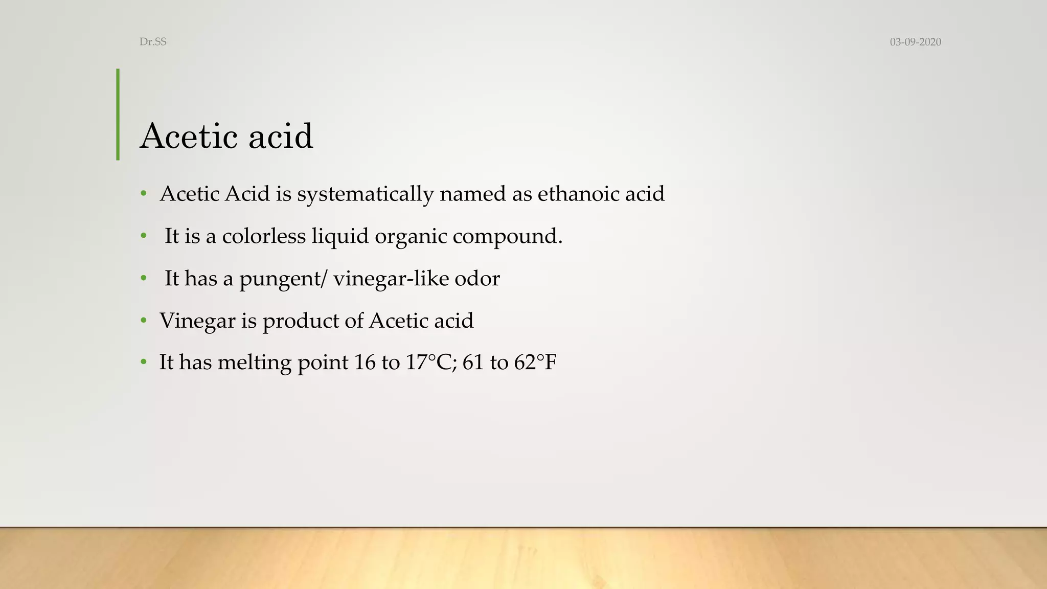 Acetic acid production | PPTX