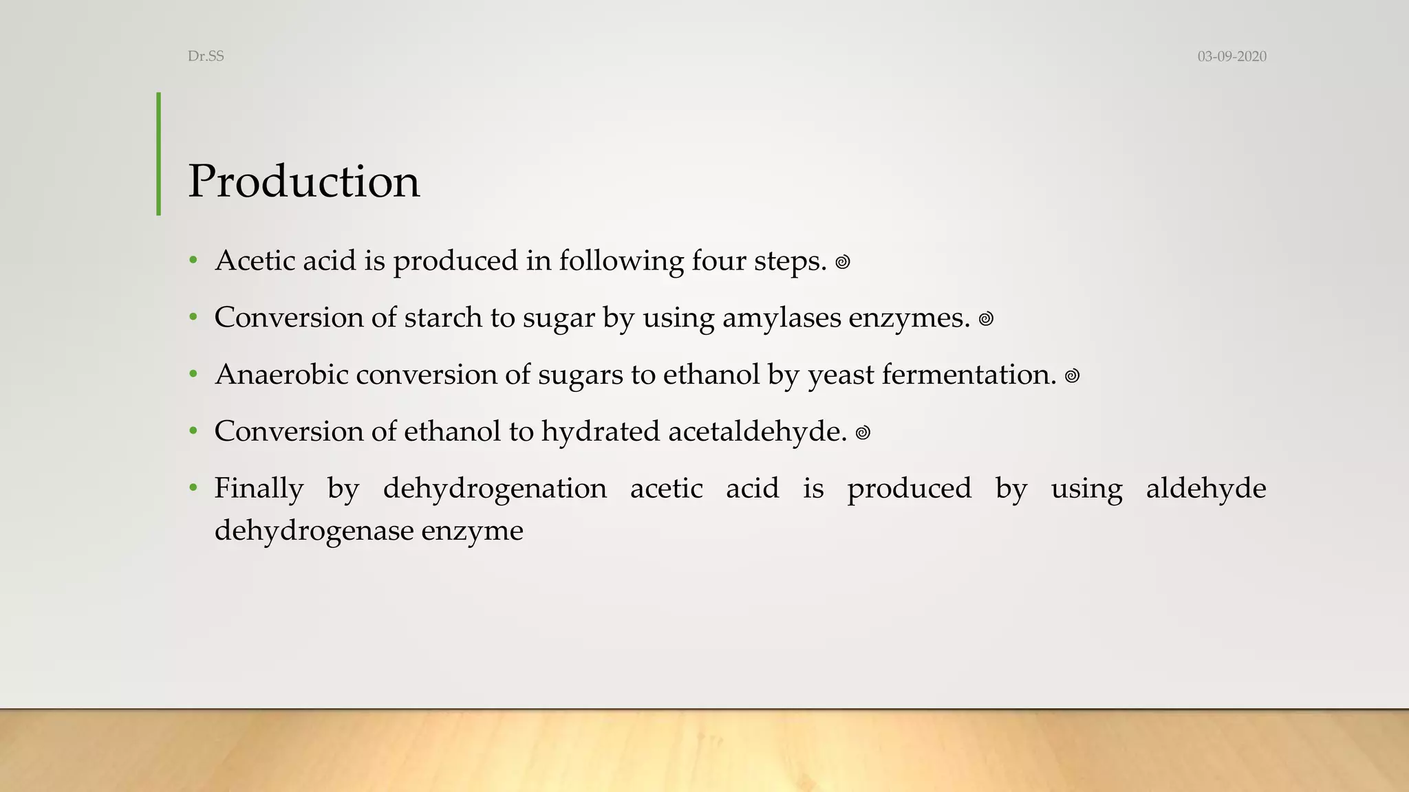 Acetic acid production | PPTX