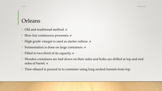 Acetic acid production | PPTX