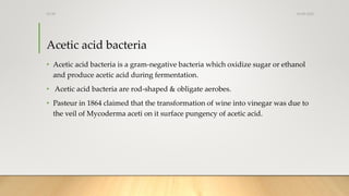 Acetic acid production | PPTX