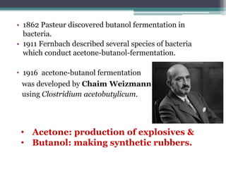 Acetone and butanol fermentation | PPTX