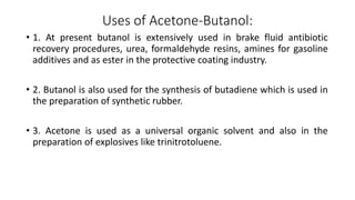 Acetone butanol production | PPT