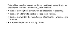 Acetone butanol production | PPT