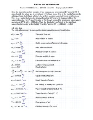 Acetone absorption column | PDF
