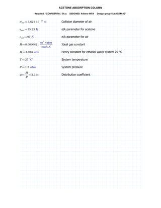 Acetone absorption column | PDF