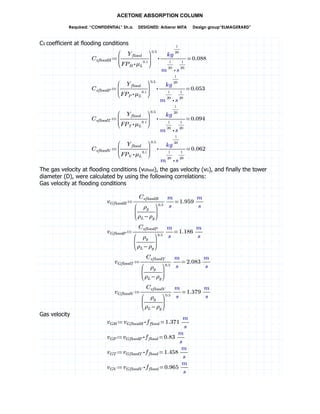 Acetone absorption column | PDF