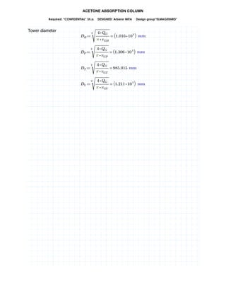 Acetone absorption column | PDF
